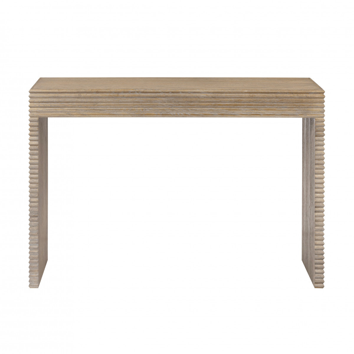 Wickham Ribbed Oak Console Table - Decoralist