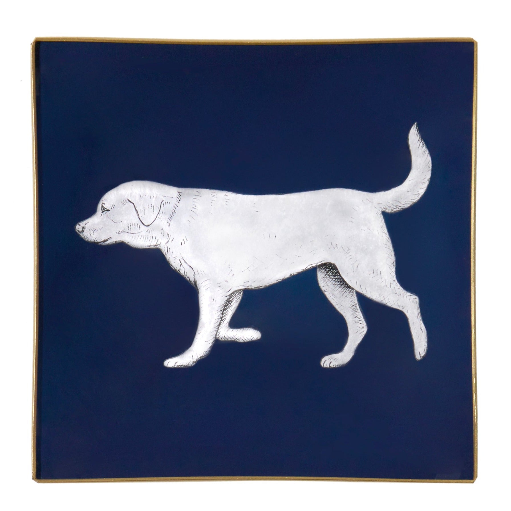Labrador Glass Tray - Navy – Decoralist