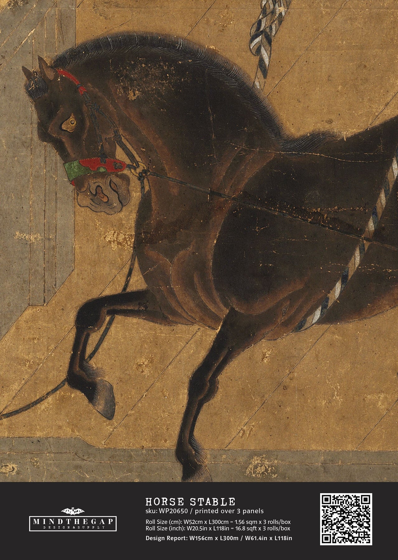 Horse Stable Gold Wallpaper | MIND THE GAP - Decoralist