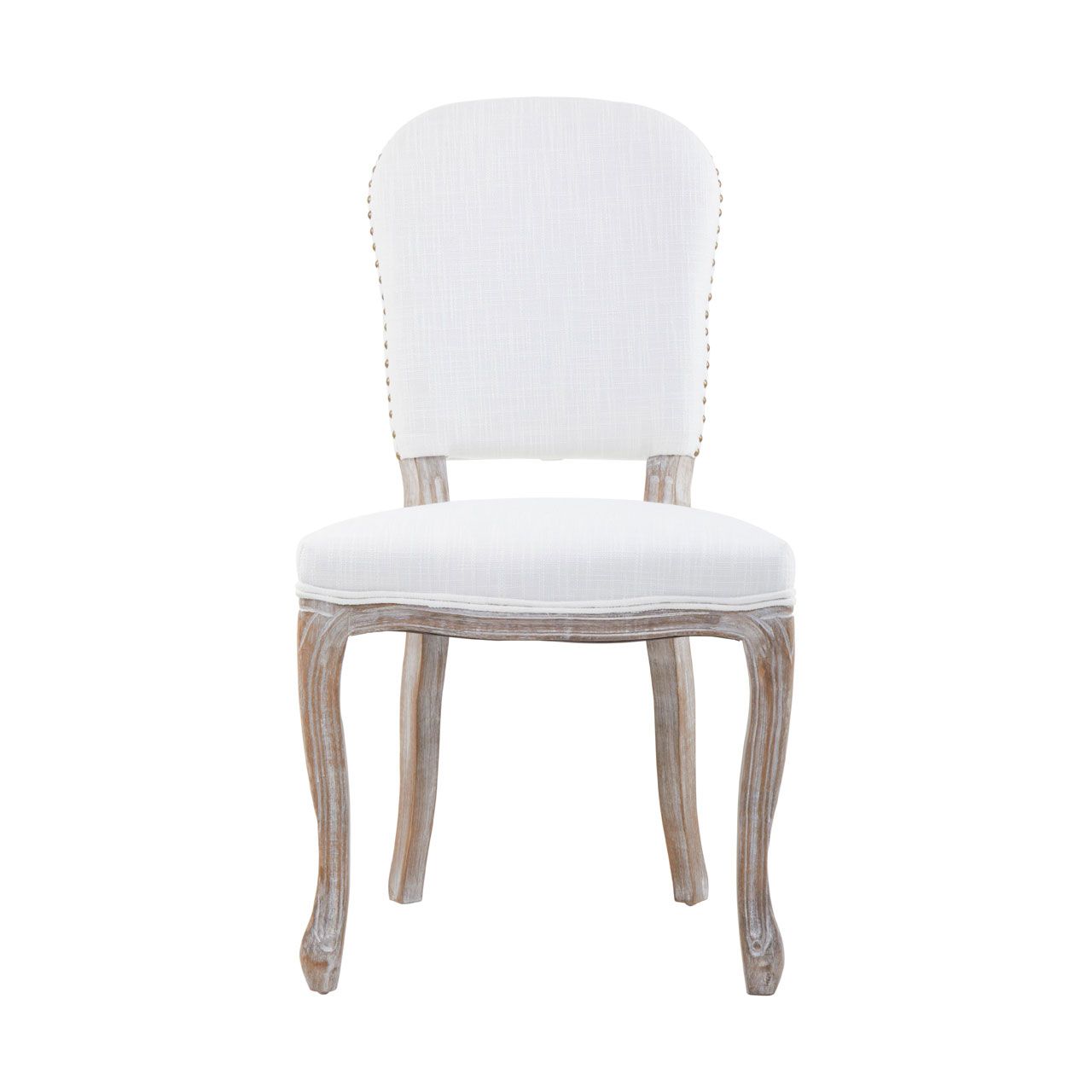 Kensington Townhouse White Linen Dining Chair - Decoralist