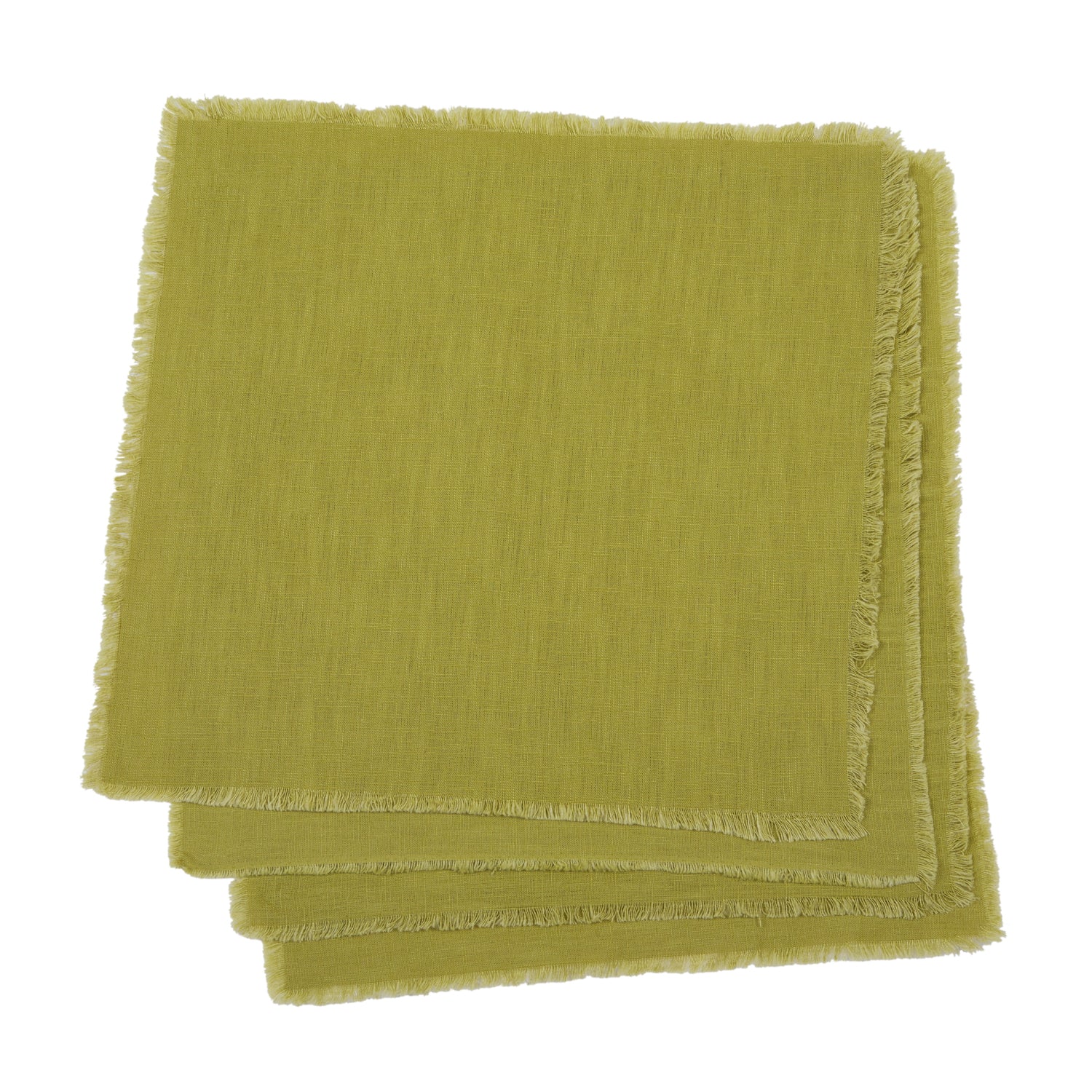 Matcha Linen Frayed Edge Napkins - Decoralist.com