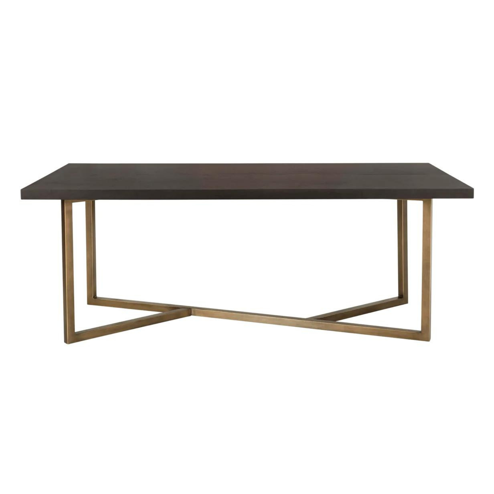 Overbury Chocolate Wood & Gold Dining Table | Dining Room - Decoralist