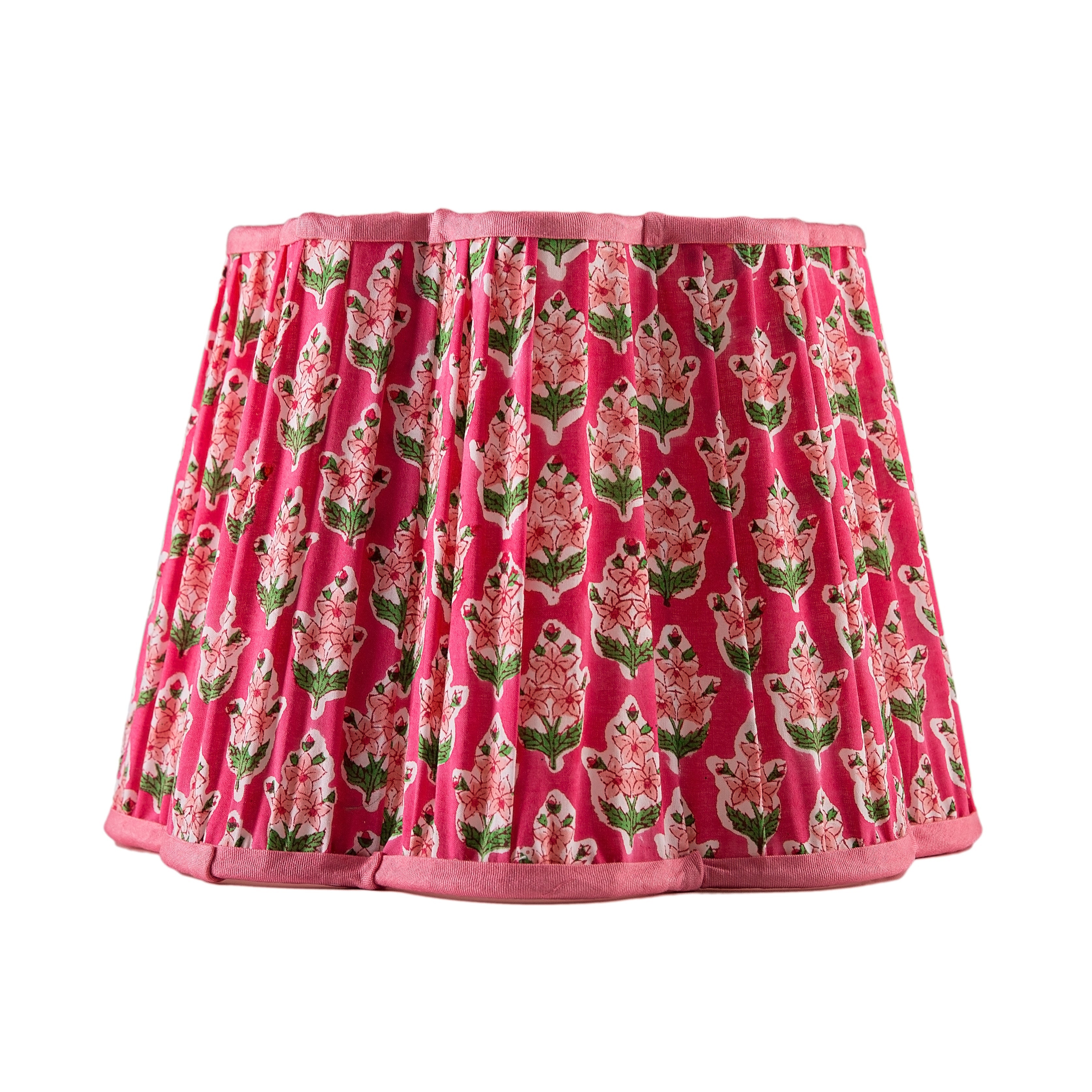 Hot Pink Daisy Fluted Lampshade - Decoralist
