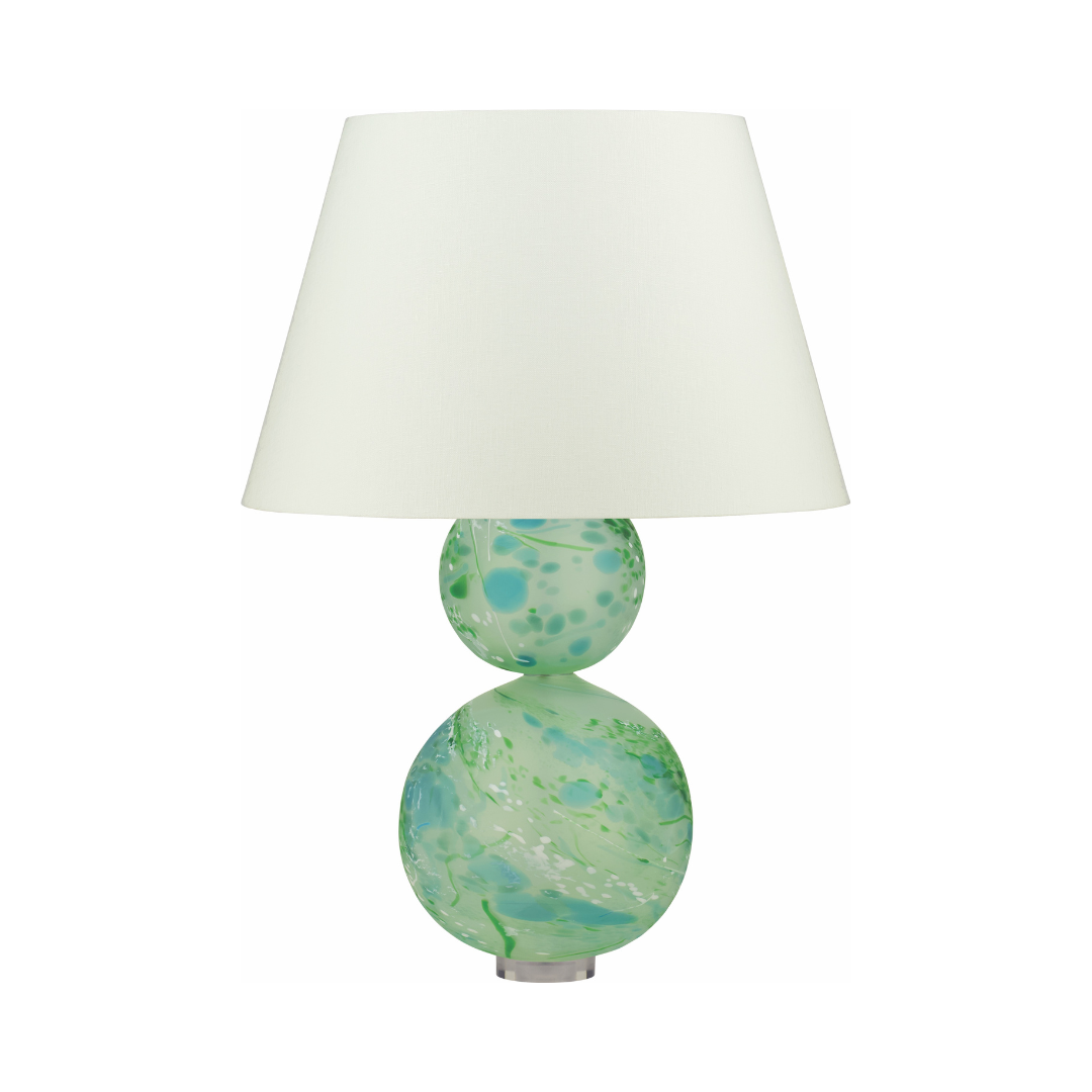 Ariana Sea Green Crystal Glass Table Lamp - Decoralist