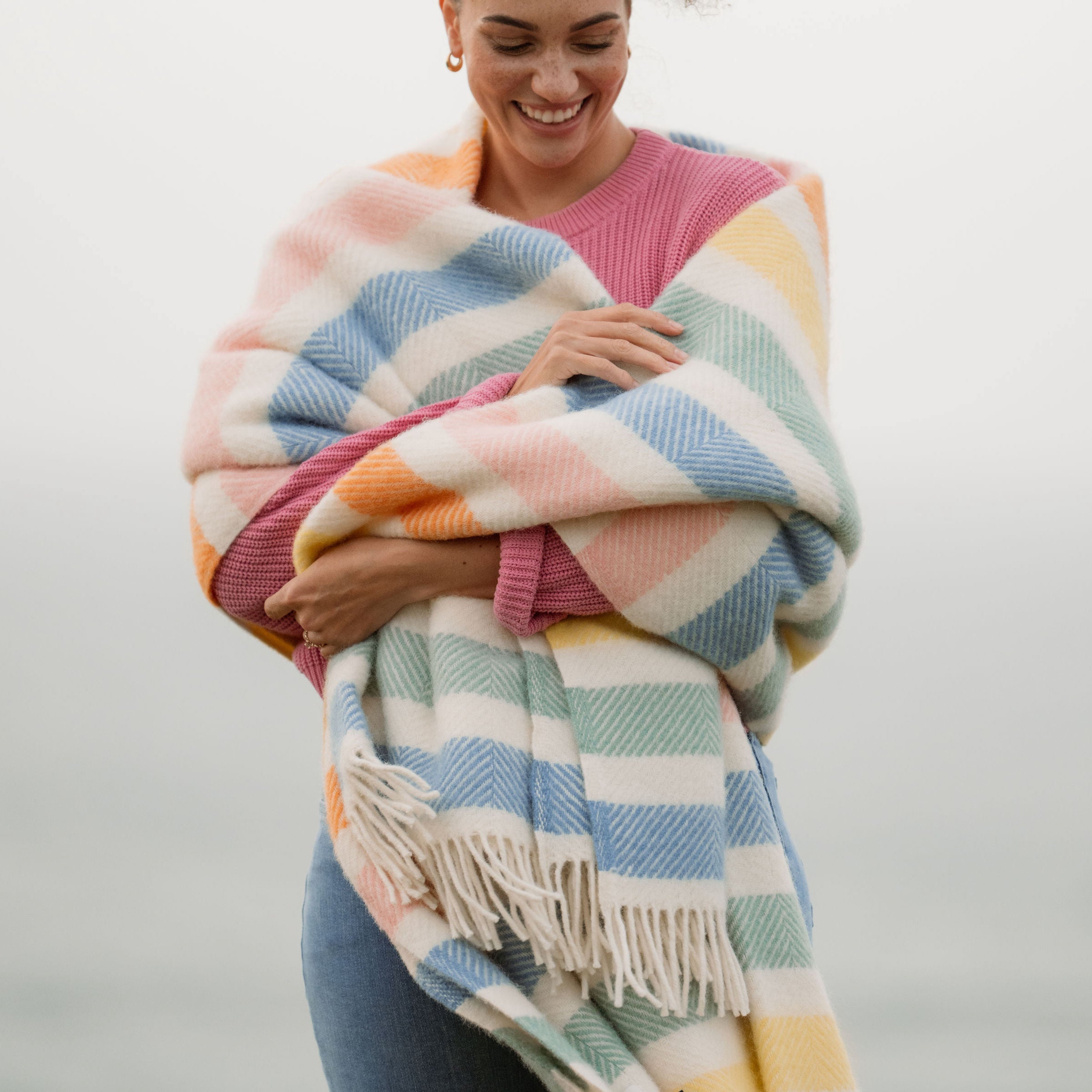 Candy Stripe Wool Blanket - Decoralist