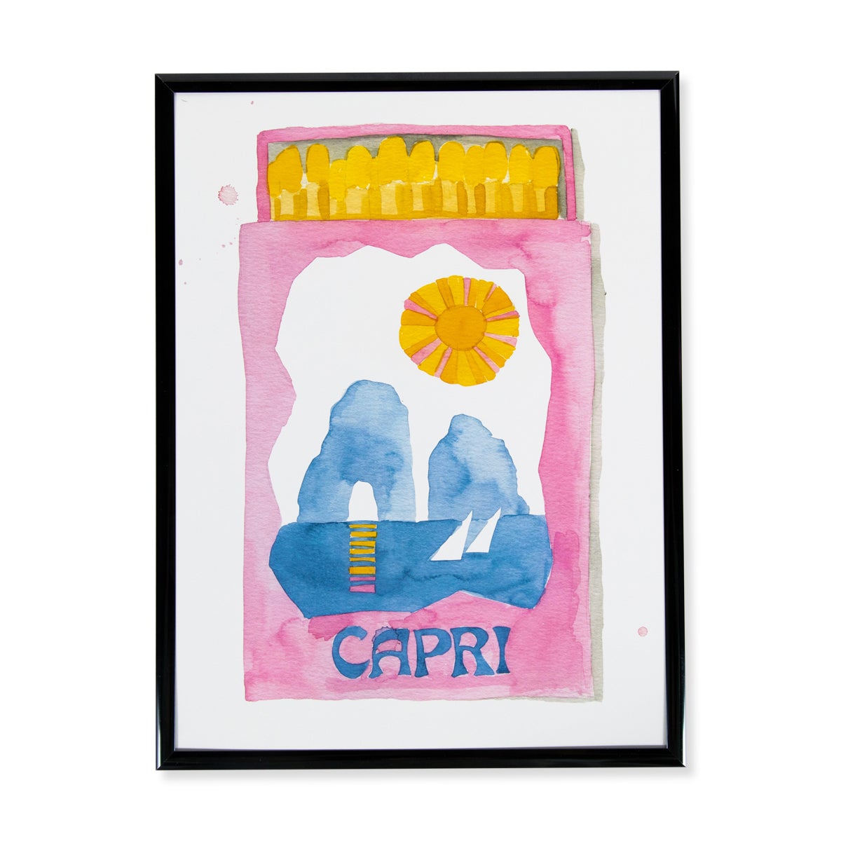 Capri Matchbook Watercolour - Decoralist.com